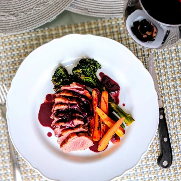 Duck Breast Recipe with Red Wine Sauce