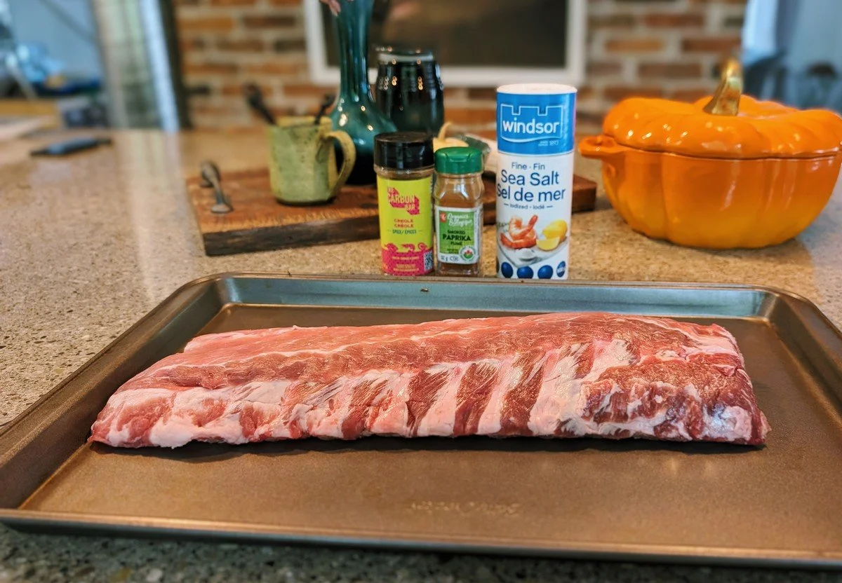 Smoky Pork Ribs with Vinegary Carolina BBQ Sauce Recipe