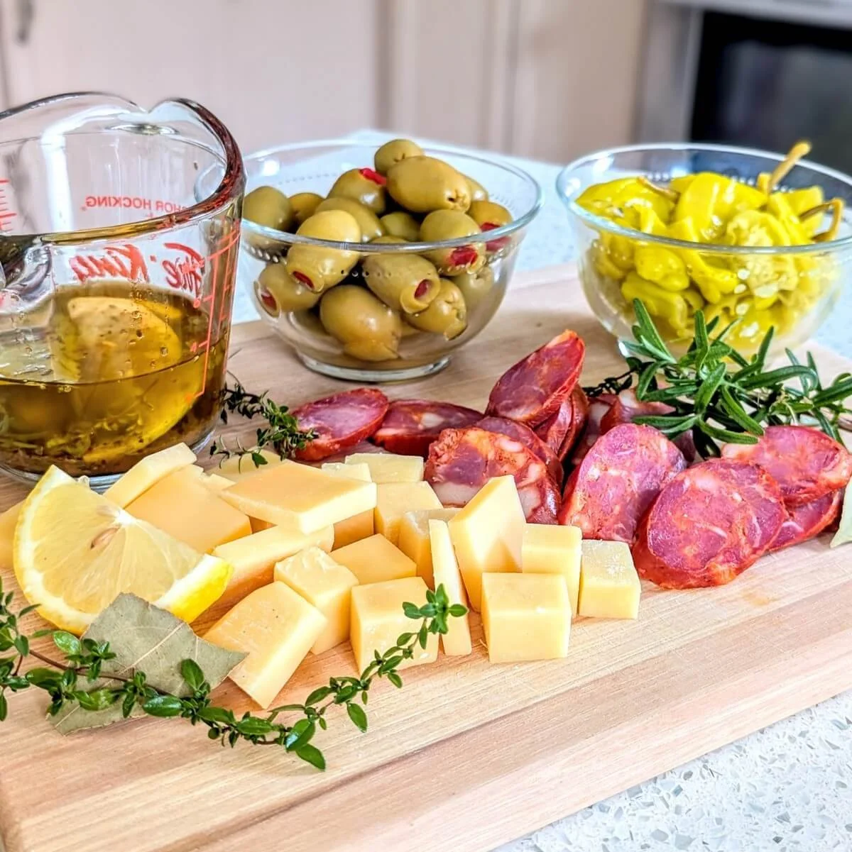 Marinated Antipasto Recipe with Olives, Cheese & Salami