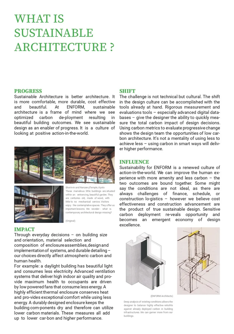 What is sustainable architecture — ENFORM