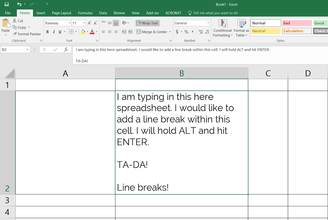 How To Add Line Breaks In Excel — Dream Write Creative