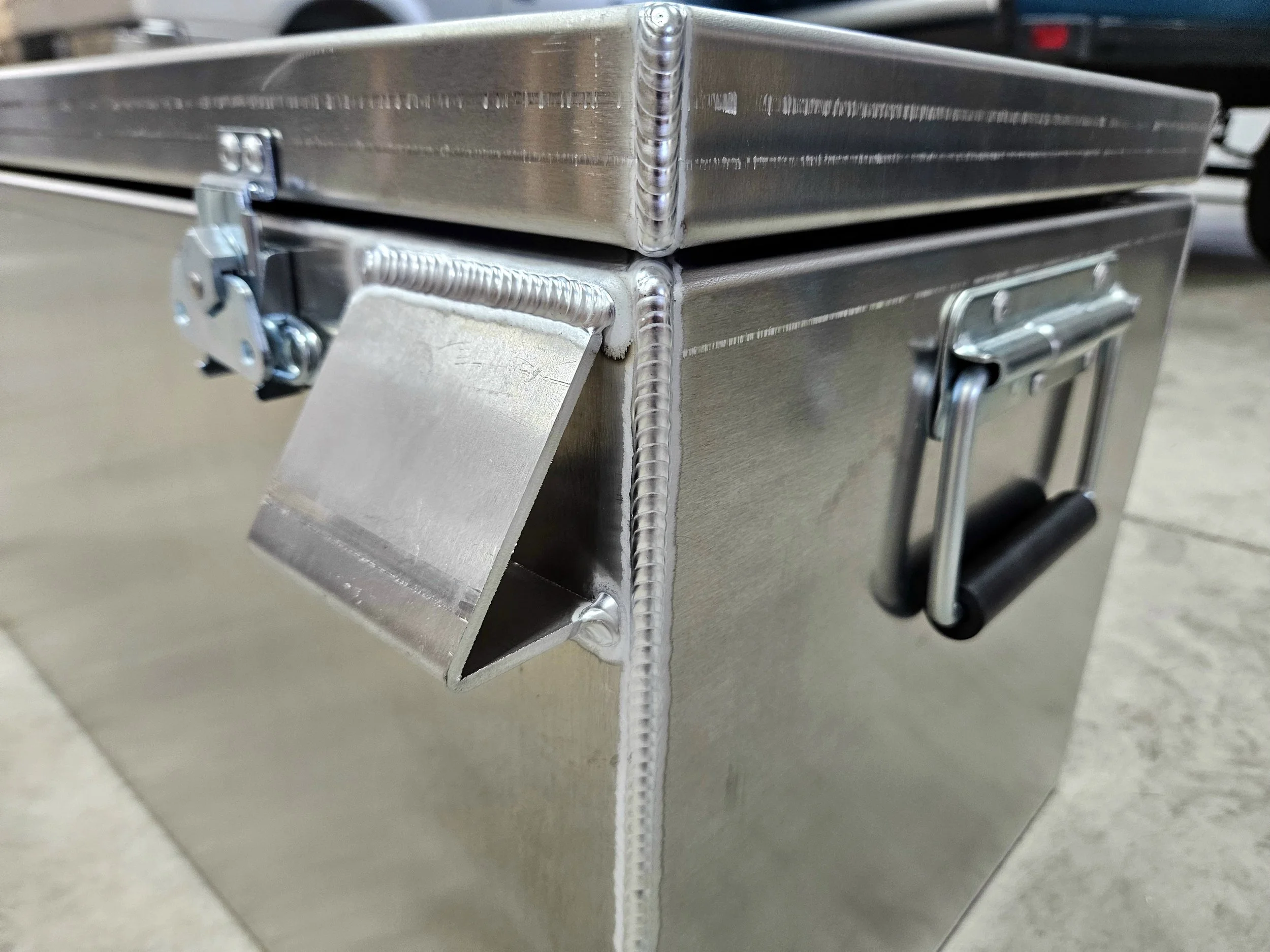 Custom Dry Box - with strap friendly tabs - Aluminum, 34”(L) x 15”(W) x ...