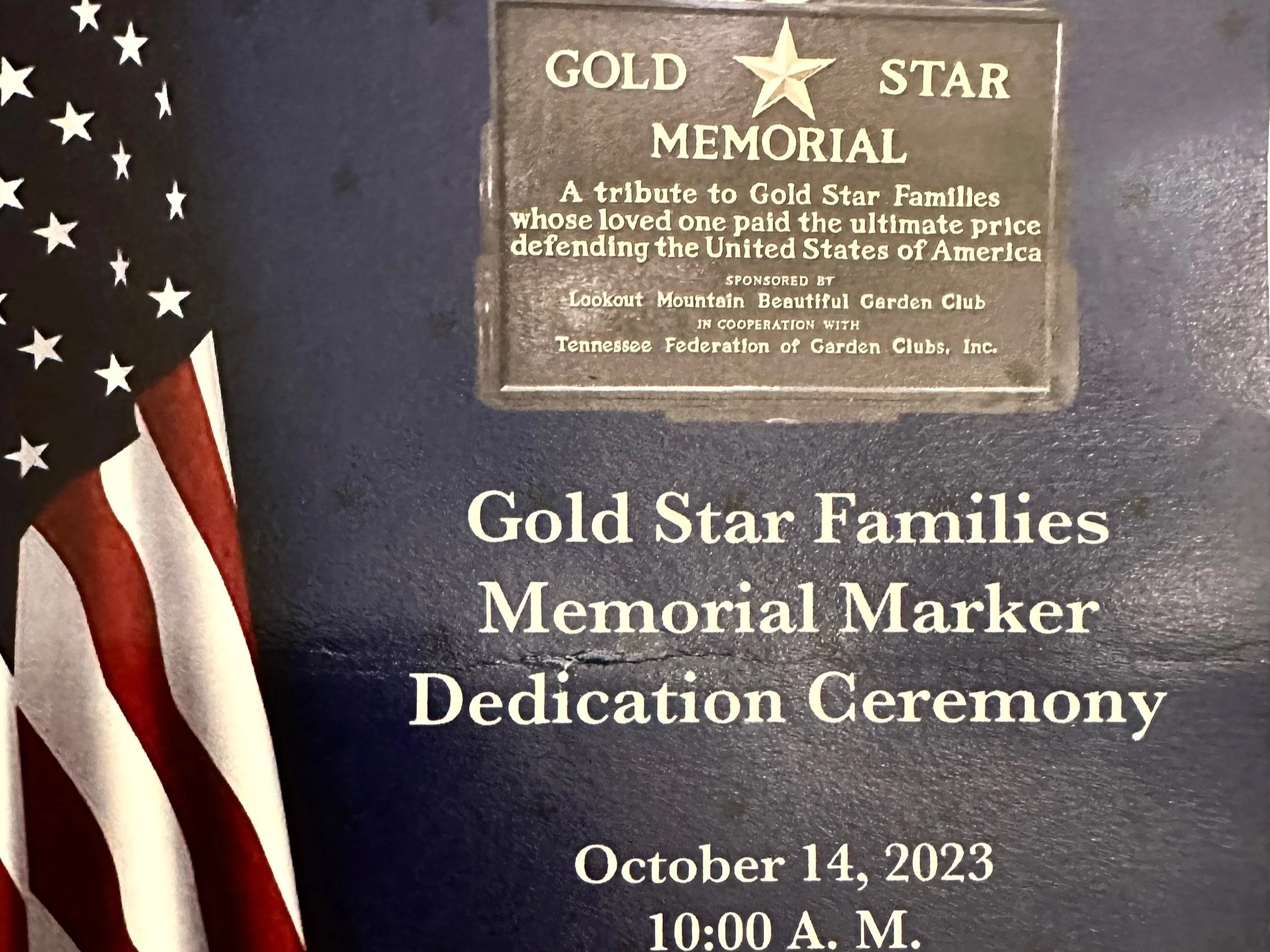 BLUE & GOLD STAR MARKERS — Lookout Mountain Beautiful Garden Club