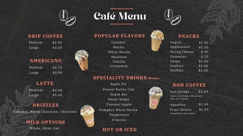 Cafe Menu — Little Peaches Play Cafe