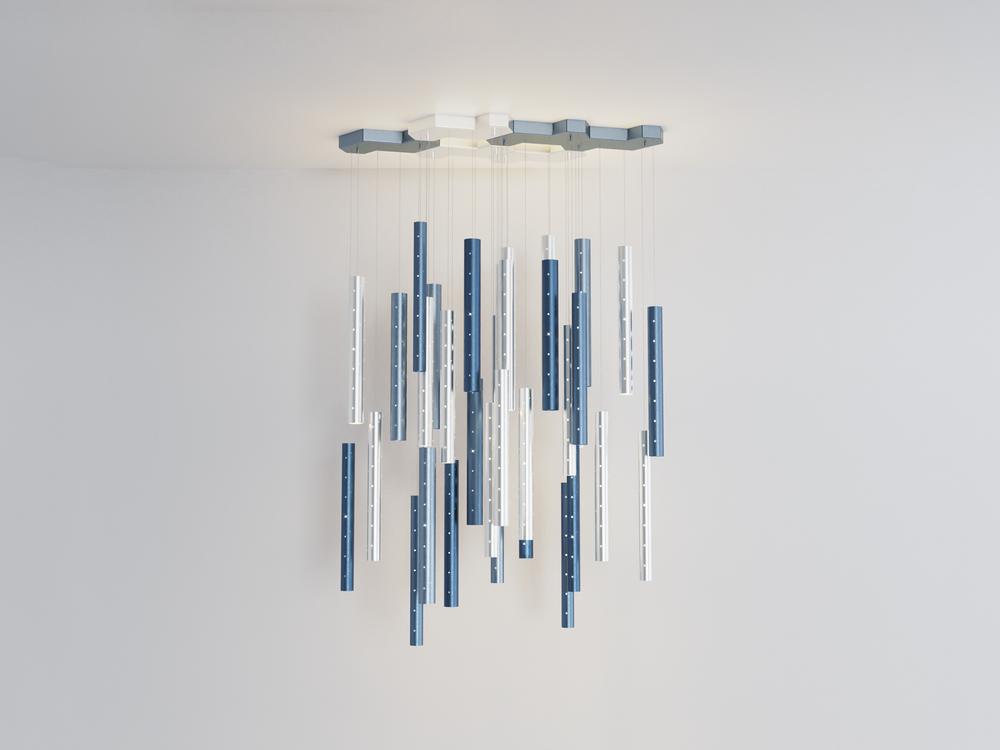 Heavy Rain Chandelier: Majestic High Ceiling Lighting — ILANEL : Light ...