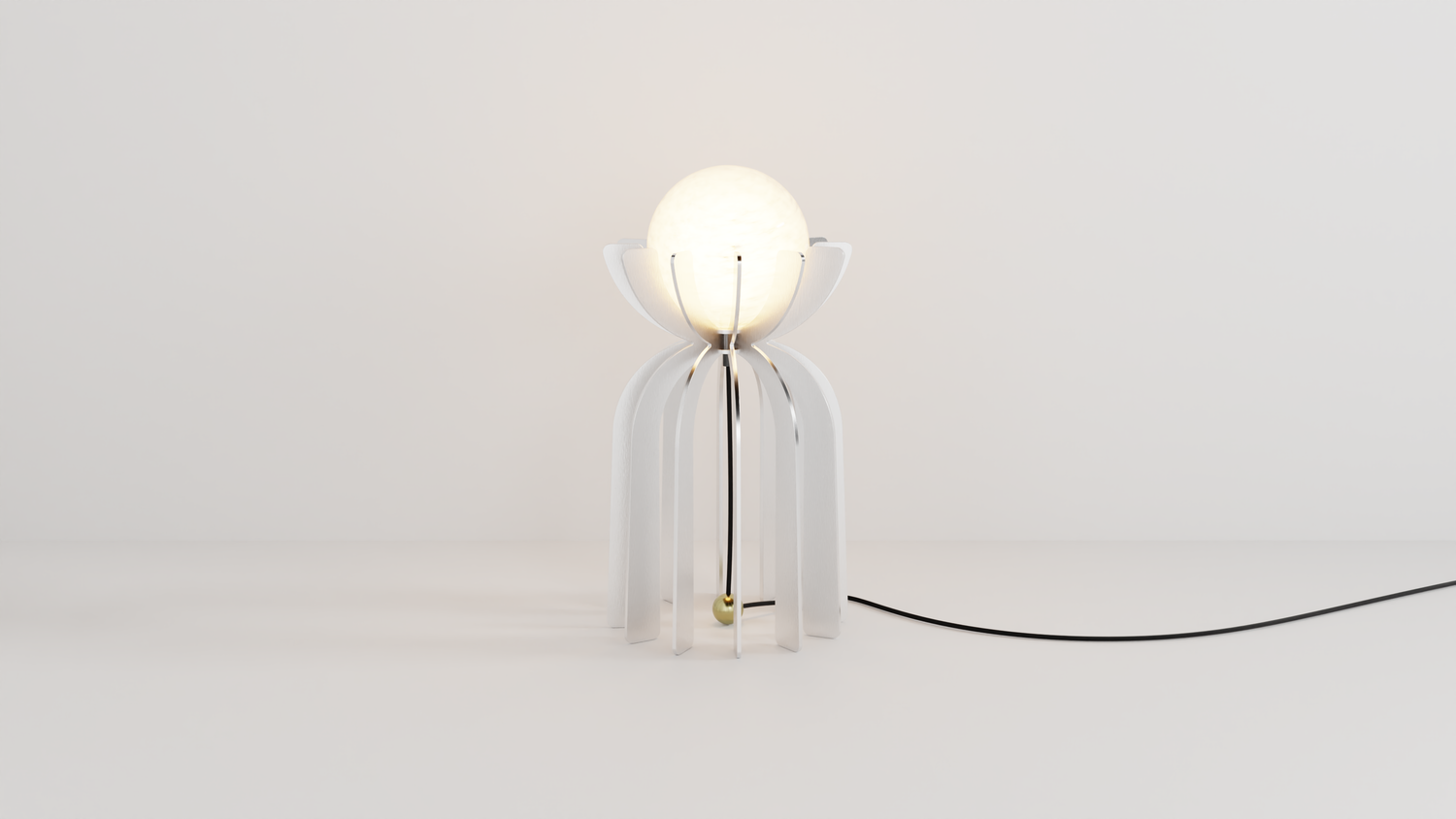 Stella Table Lamp: Hand-Blown Glass and Anodised Aluminium — ILANEL ...