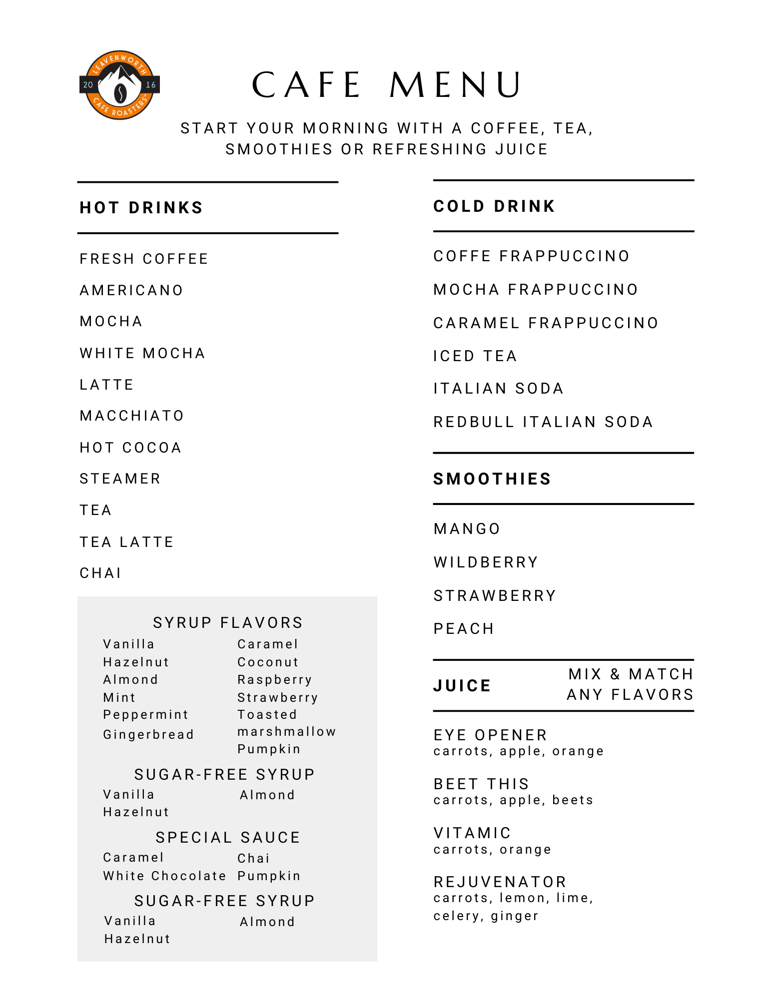 Leavenworth Cafe Roasters — The Squirrel Tree