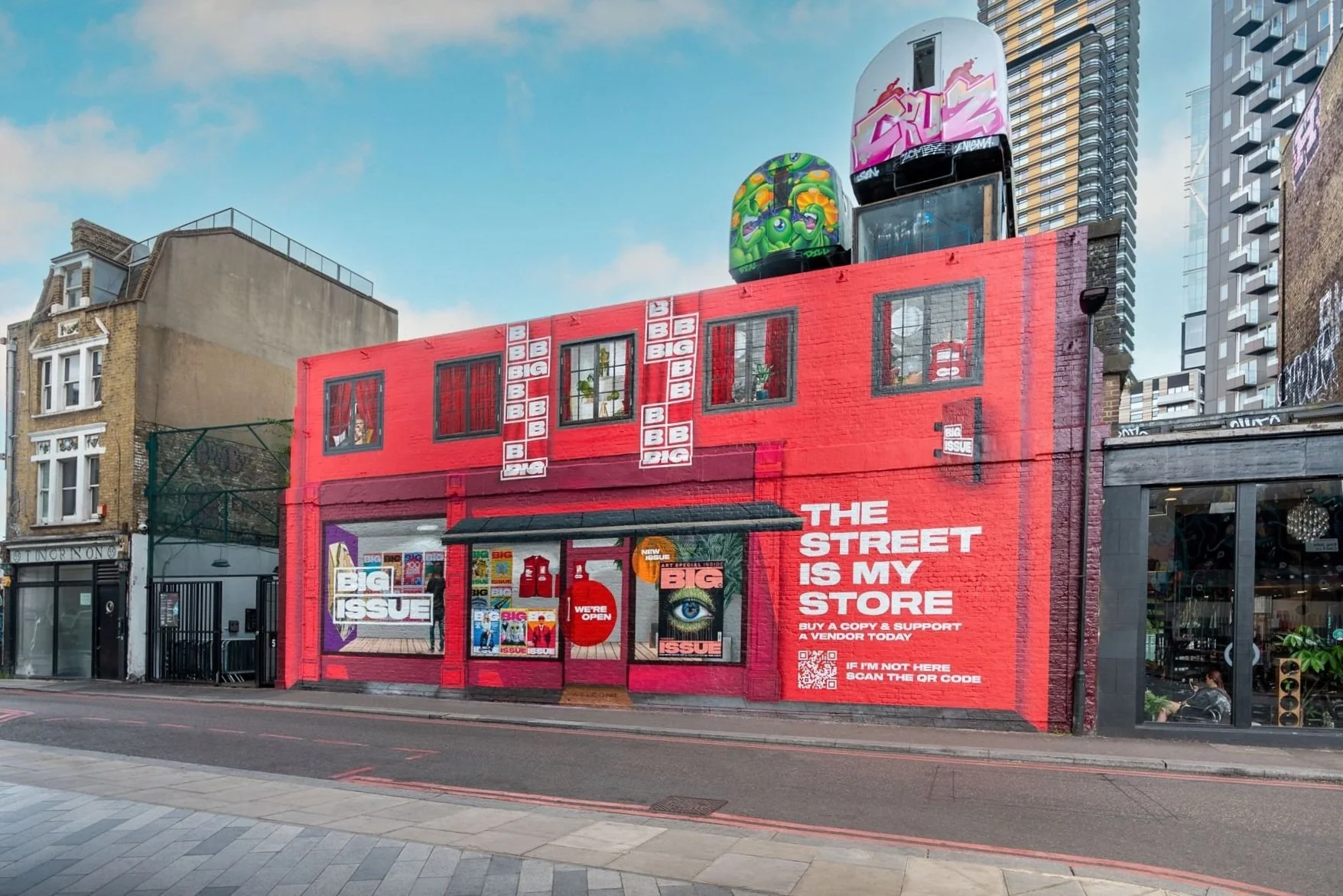big issue street is my store mural — Max Sizeland