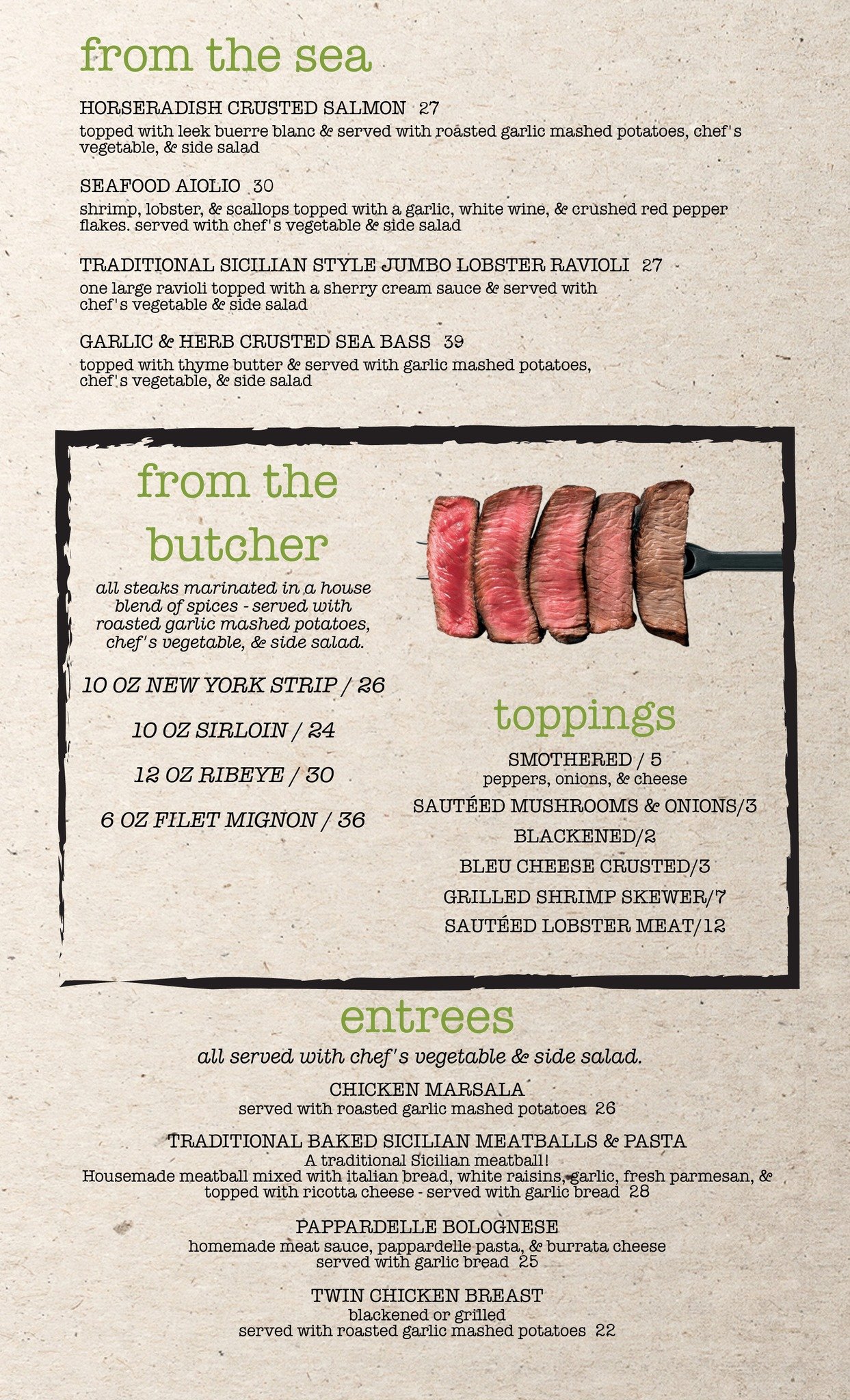 Menu 1 — Uniontown Country Club