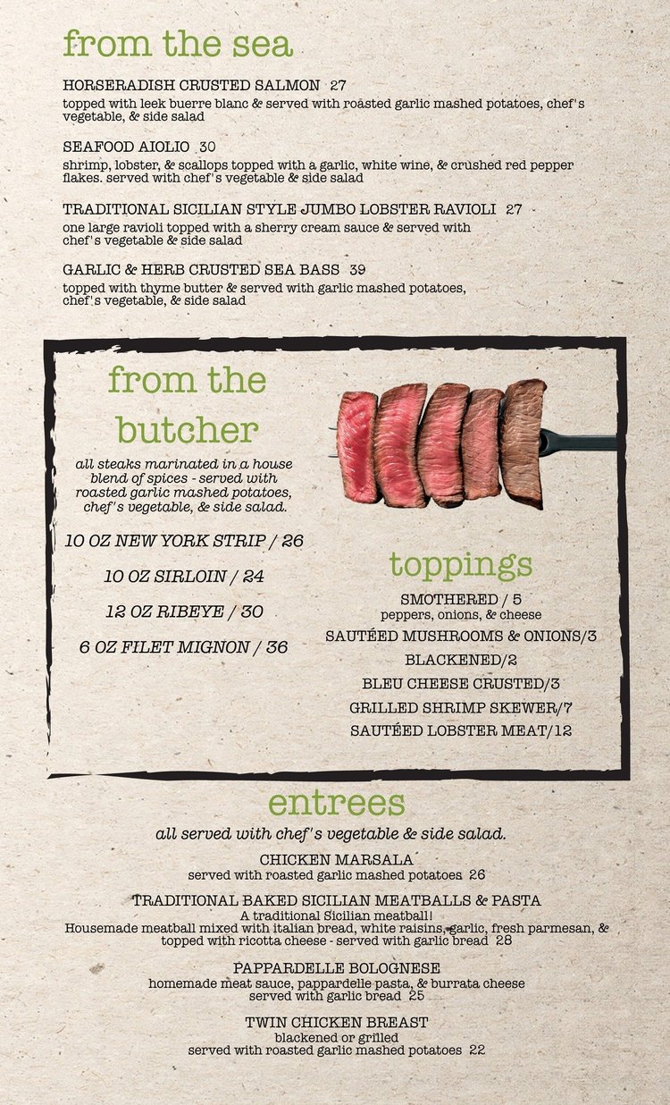 Menu 1 — Uniontown Country Club