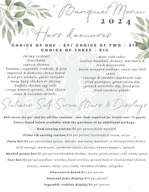 Banquet Menu — Uniontown Country Club