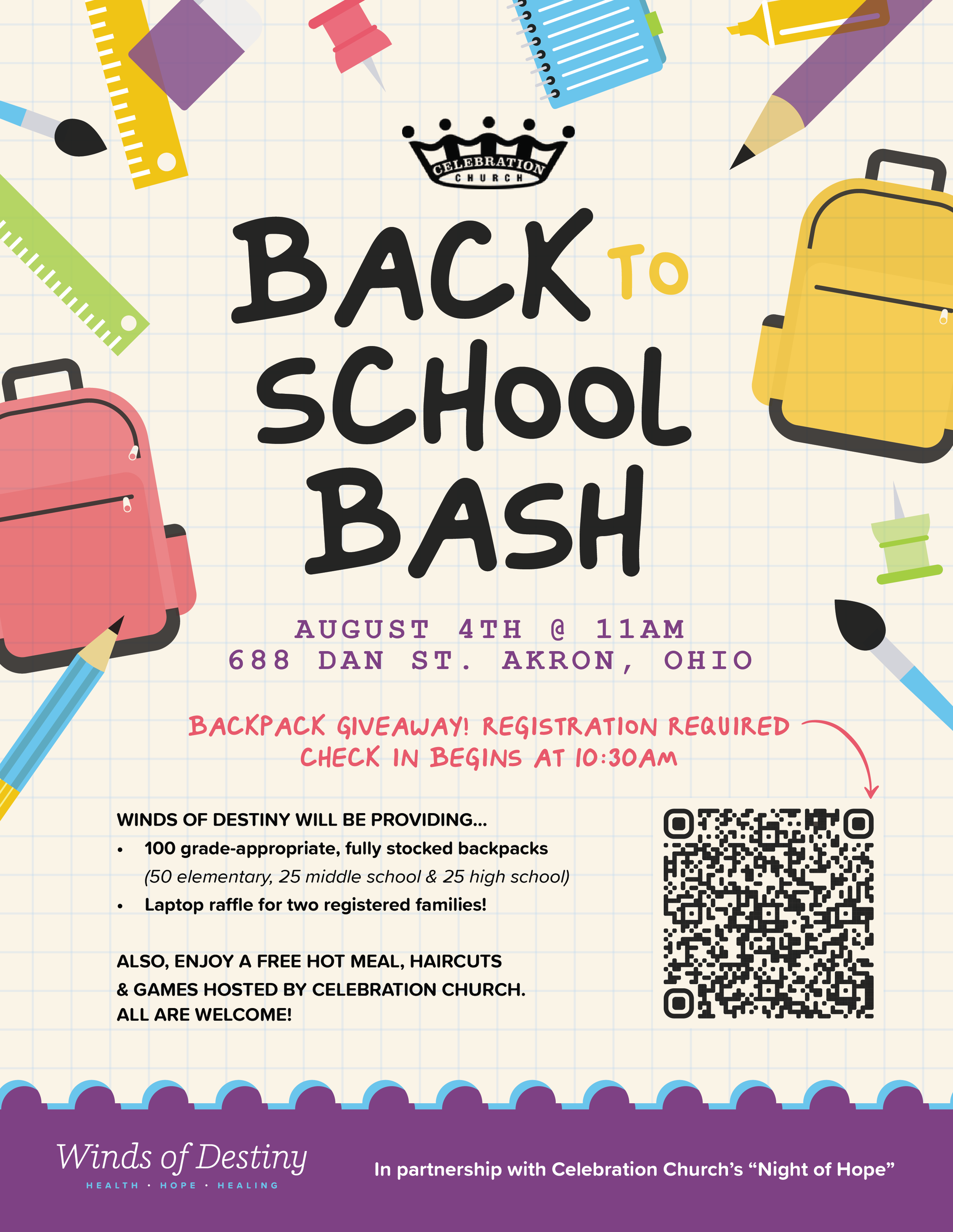 Backpack Outreach — Wind of Destiny