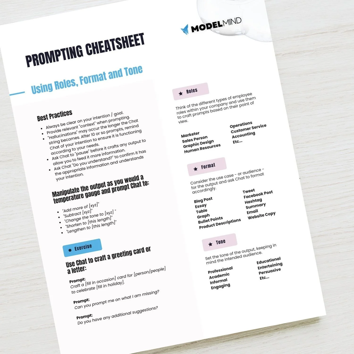 Model Mind AI Prompting Cheatsheet — Model Mind AI