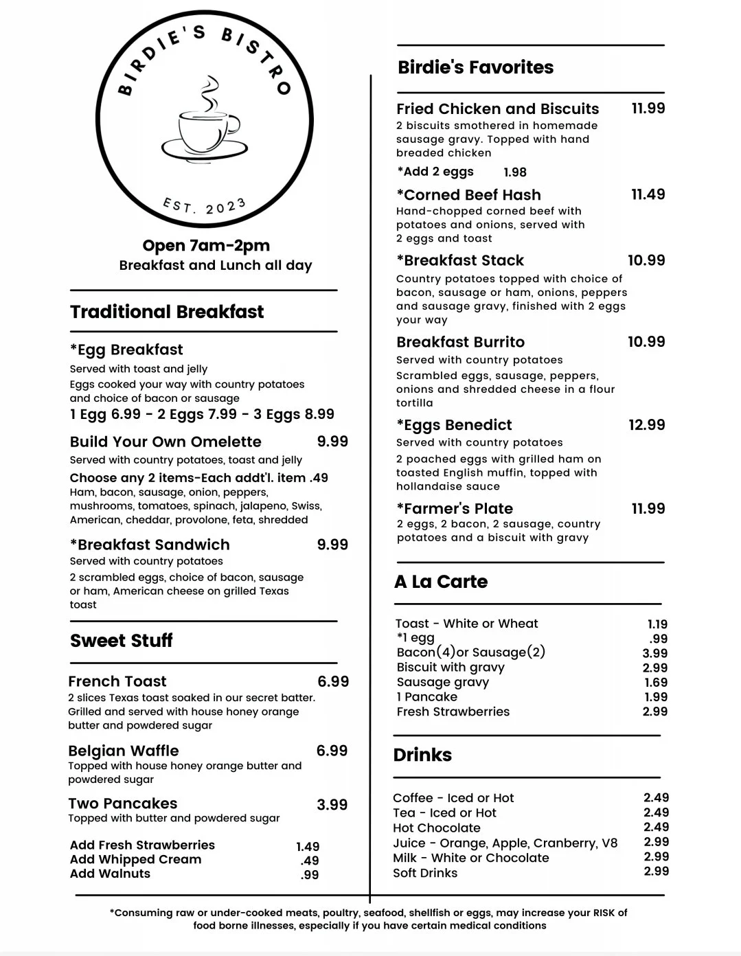 Menu — Birdiesbistrodbq.com