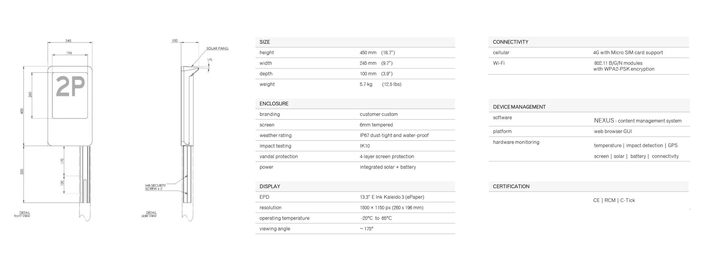 ePaper Parking Signs — Mercury Innovation