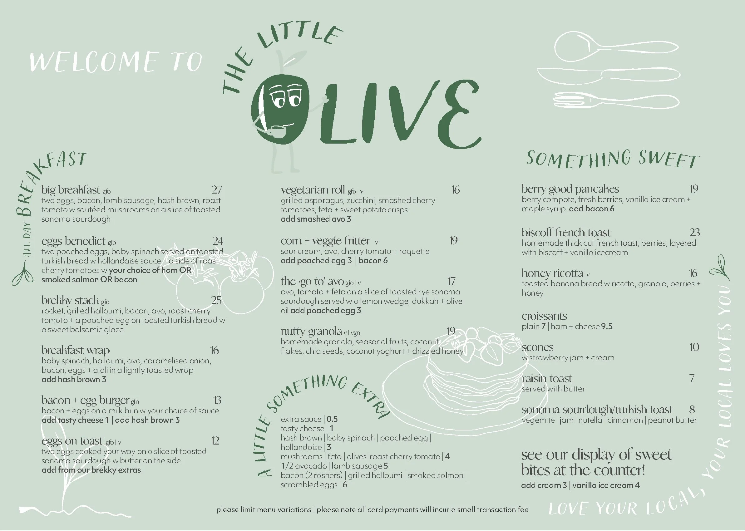 menu — The Little Olive
