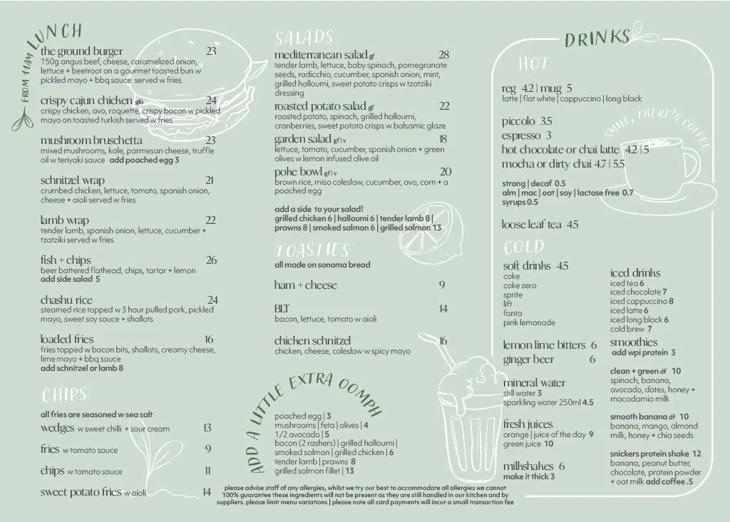 menu — The Little Olive