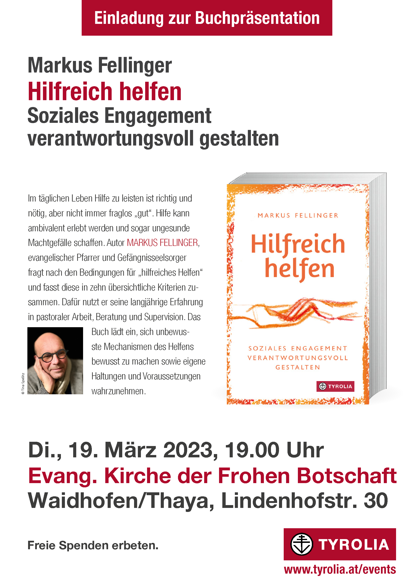 Rückschau Buchpräsentation von Markus Fellinger — Evangelische ...