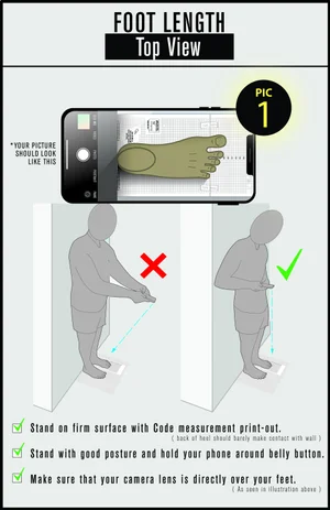 CODE Footwear - 3D foot scanning instructions