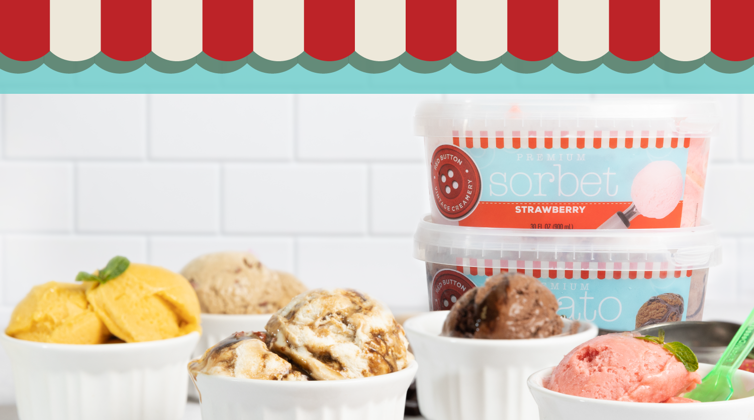 Gelato & Sorbet — Red Button Vintage Creamery