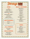 MENU — STRANGEBIRD SAVANNAH
