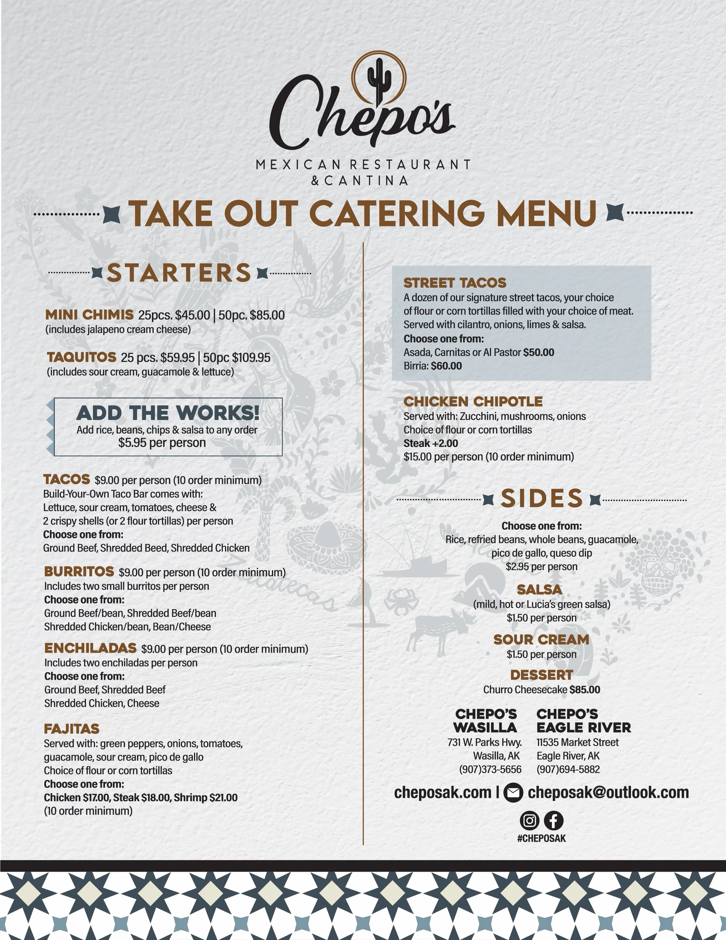 Take Out Catering — Chepo's