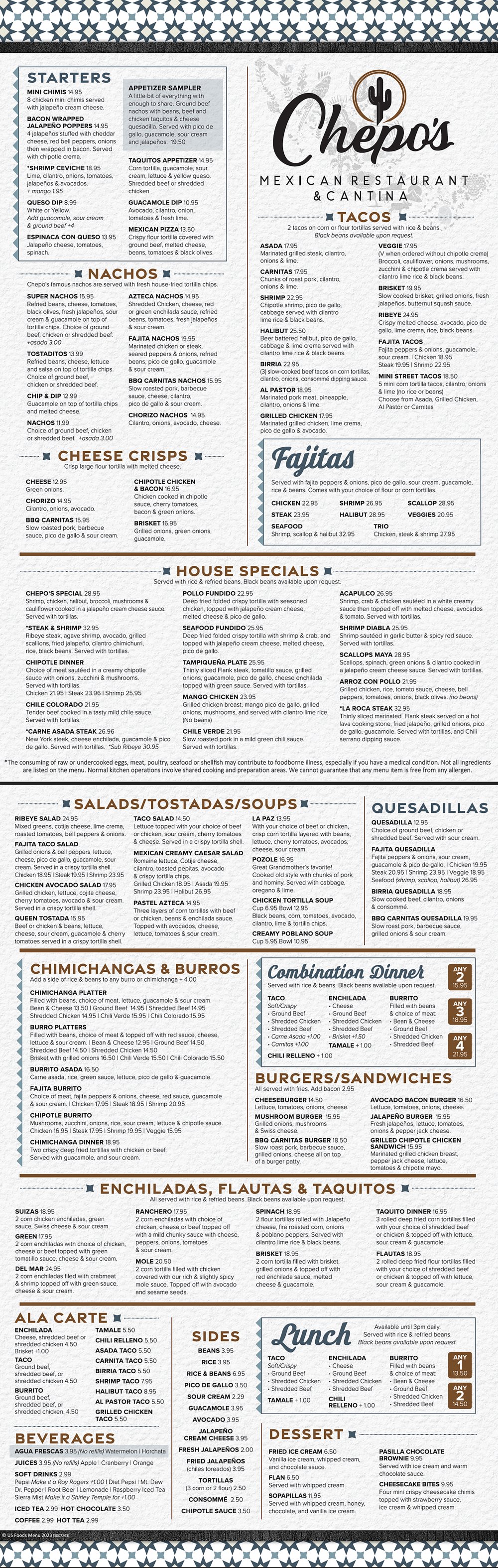 Wasilla Menu — Chepo's