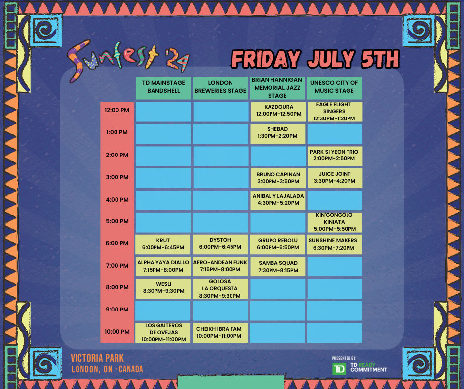 Schedule '24 — Sunfest