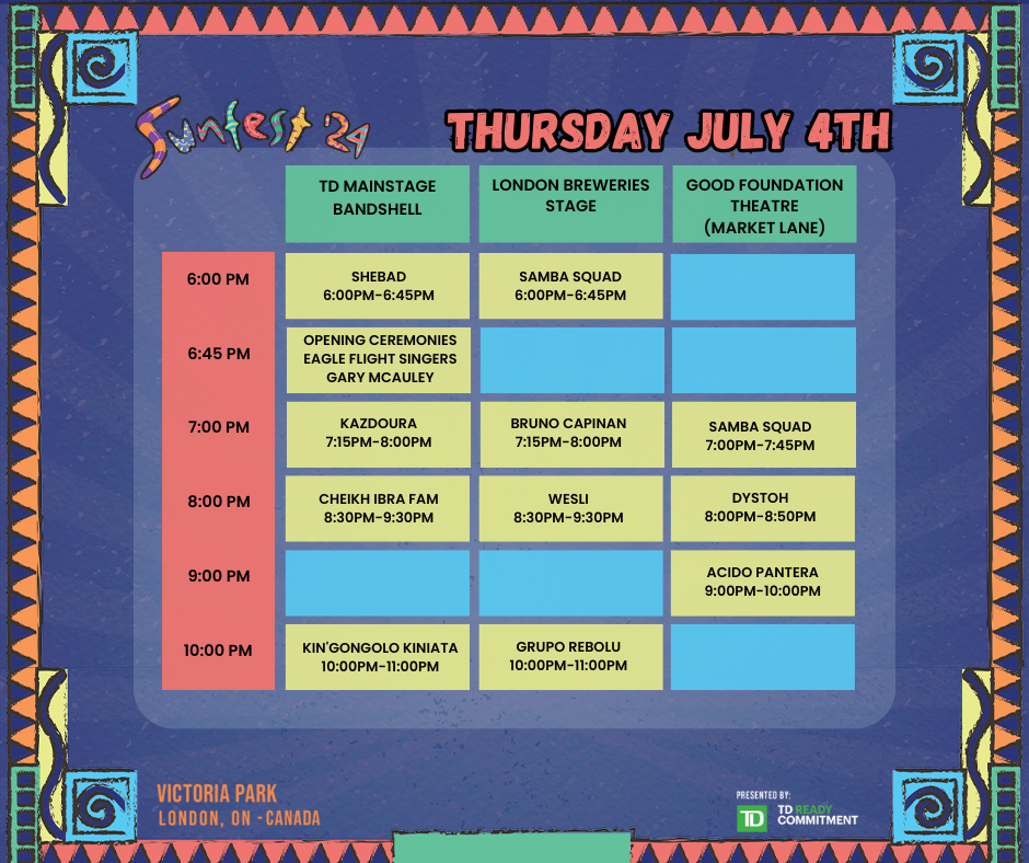 Schedule '24 — Sunfest