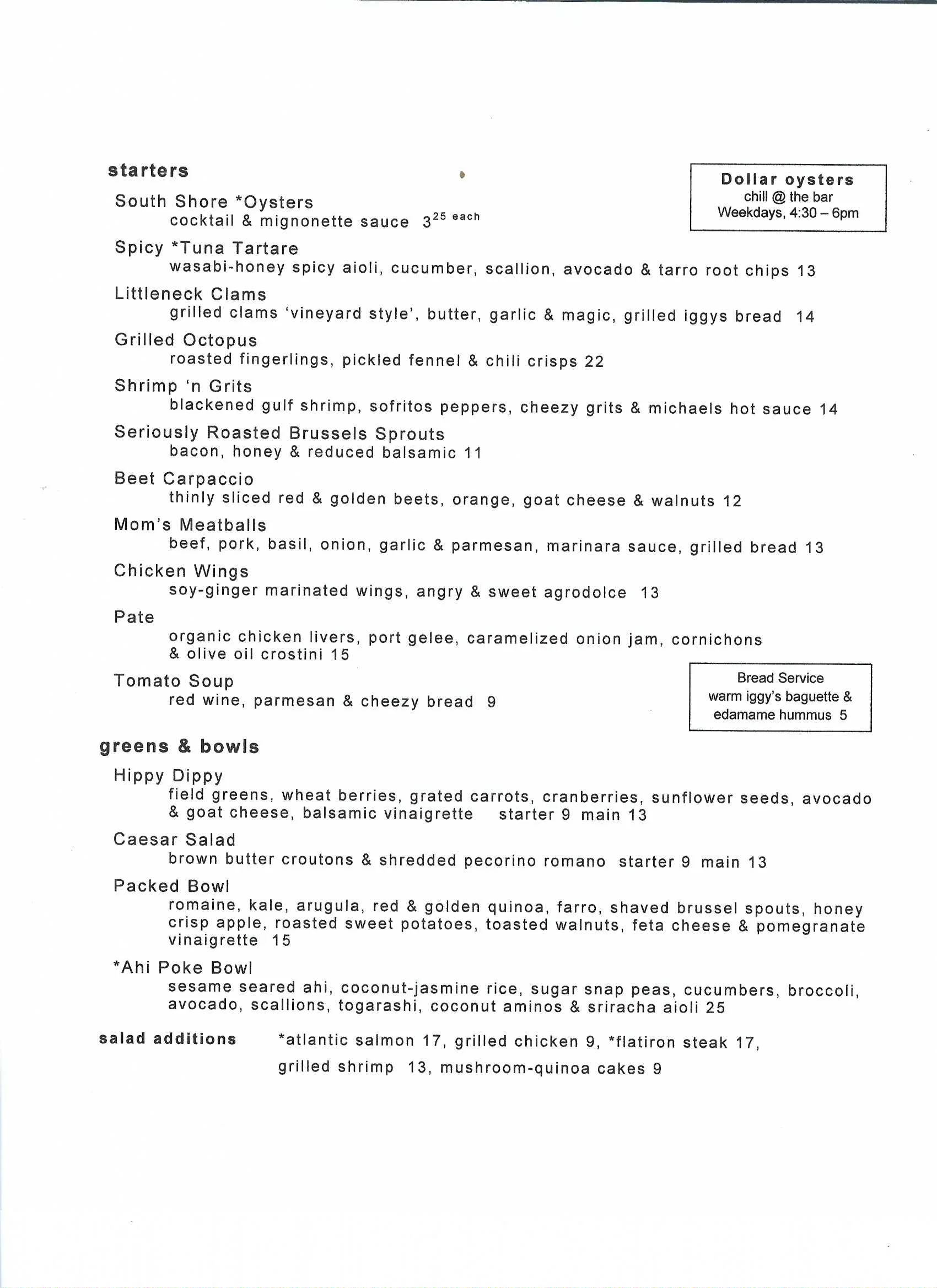 Dinner — The Corner Stop