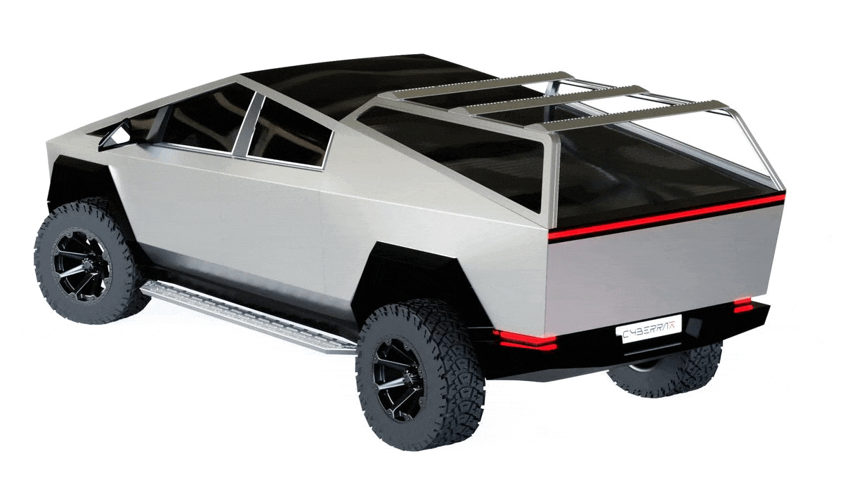 Cybertruck Roof Racks and Bed Enclosure Cap + Toolboxes and more