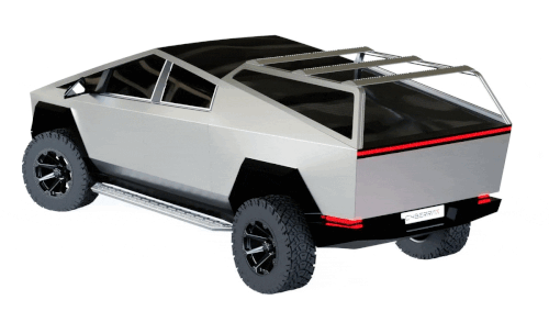 Cybertruck Roof Racks and Bed Enclosure Cap + Toolboxes and more
