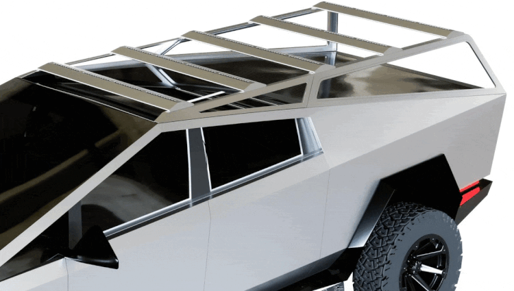 Cybertruck Roof Racks and Bed Enclosure Cap + Toolboxes and more