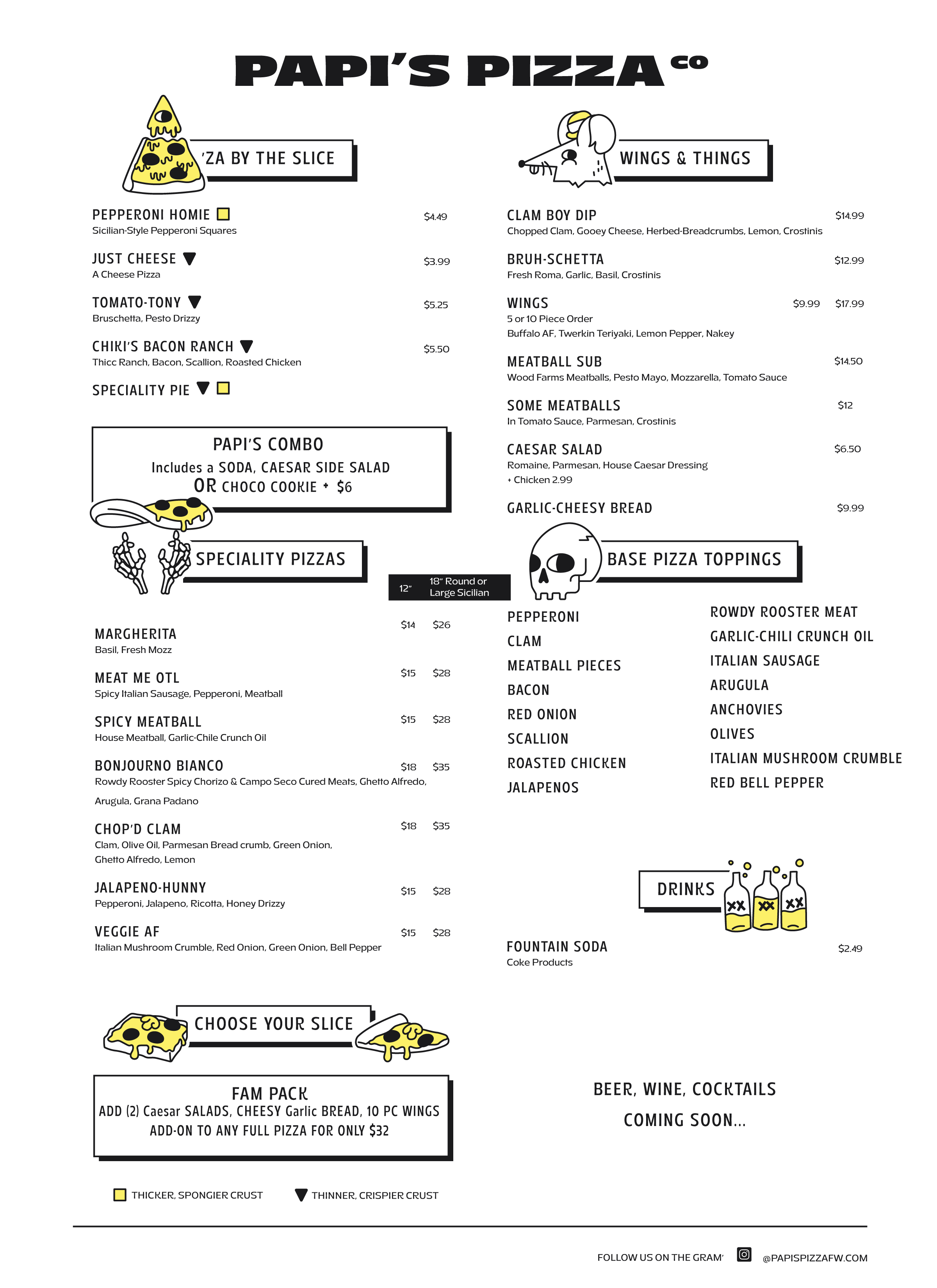 Menu — Papi's Pizza