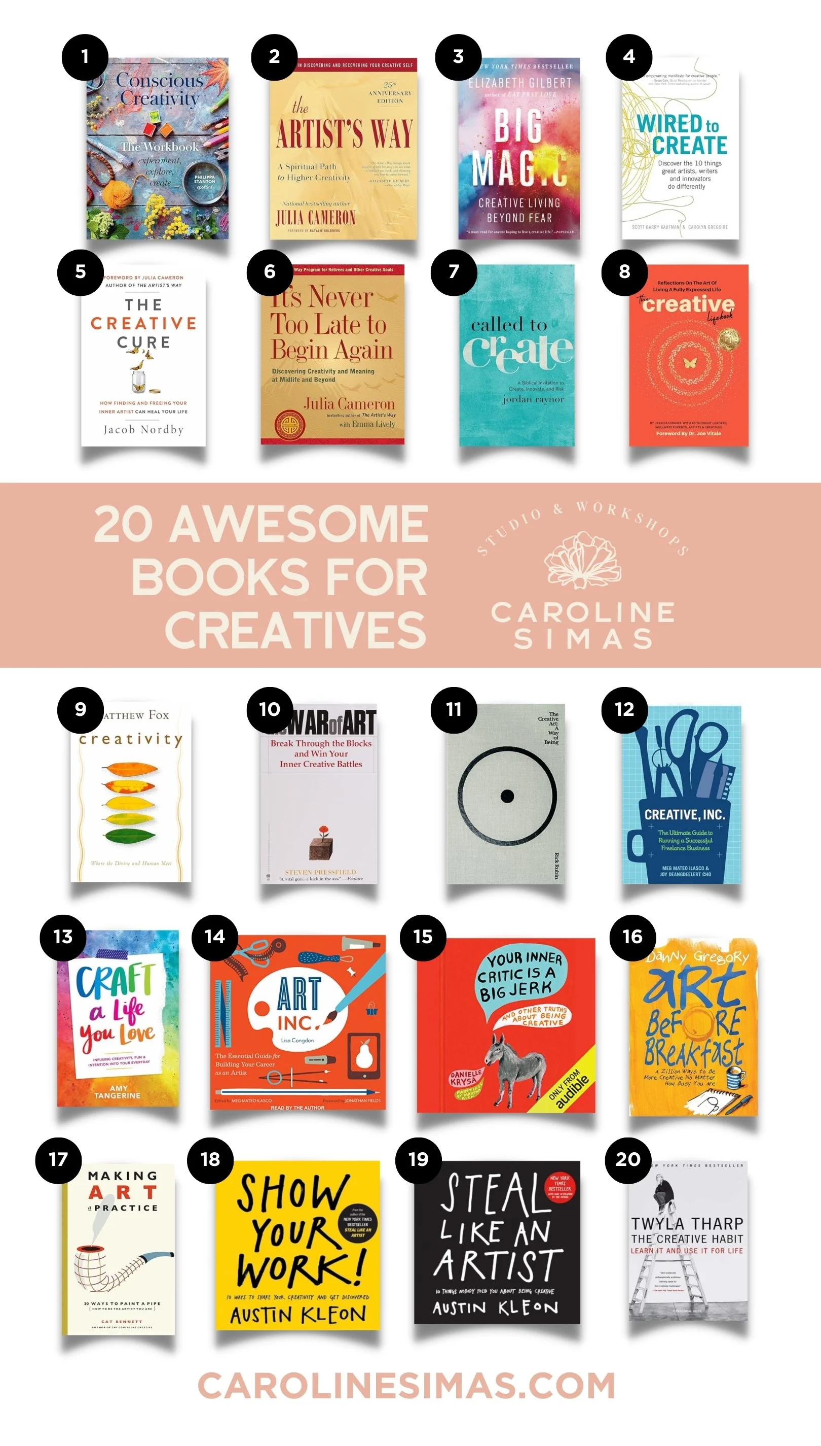 20 AWESOME BOOKS FOR CREATIVES! — Caroline Simas