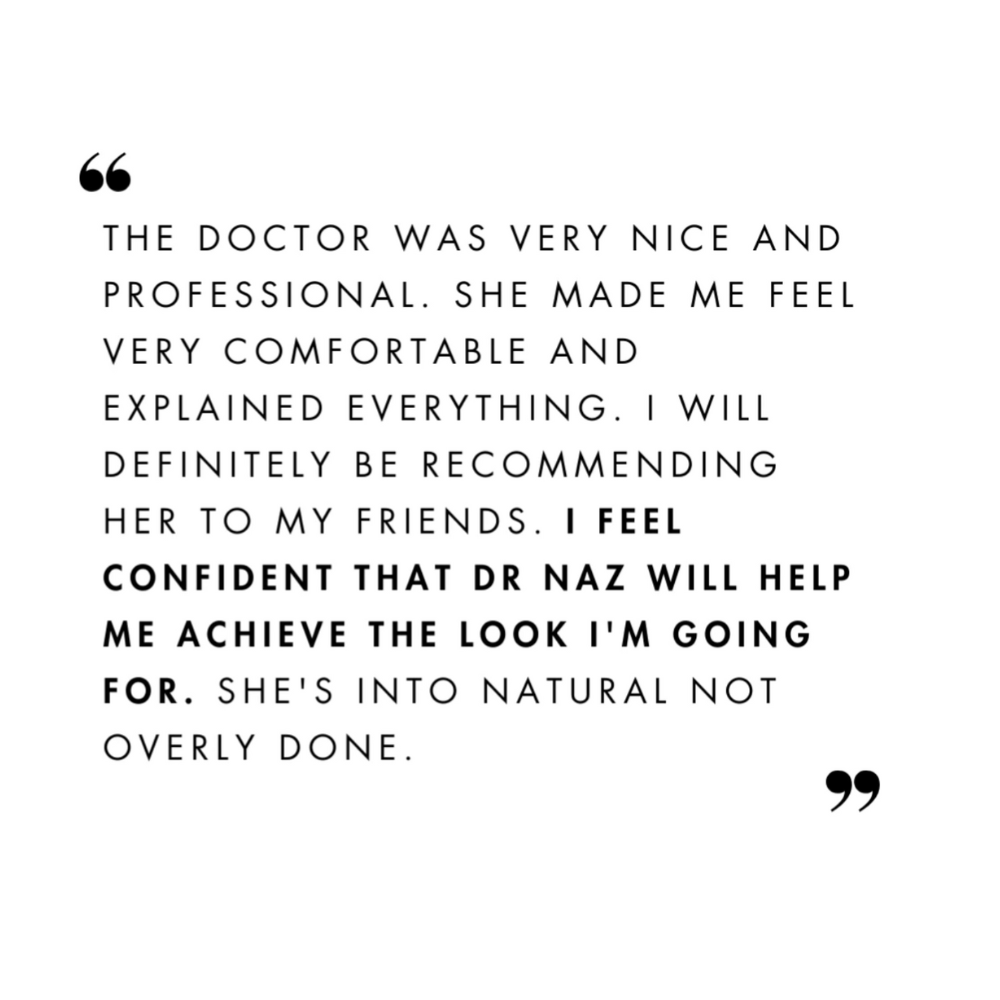 Testimonials | The Naz Experience | Dr. Maryam Nazemzadeh | Cosmetic ...