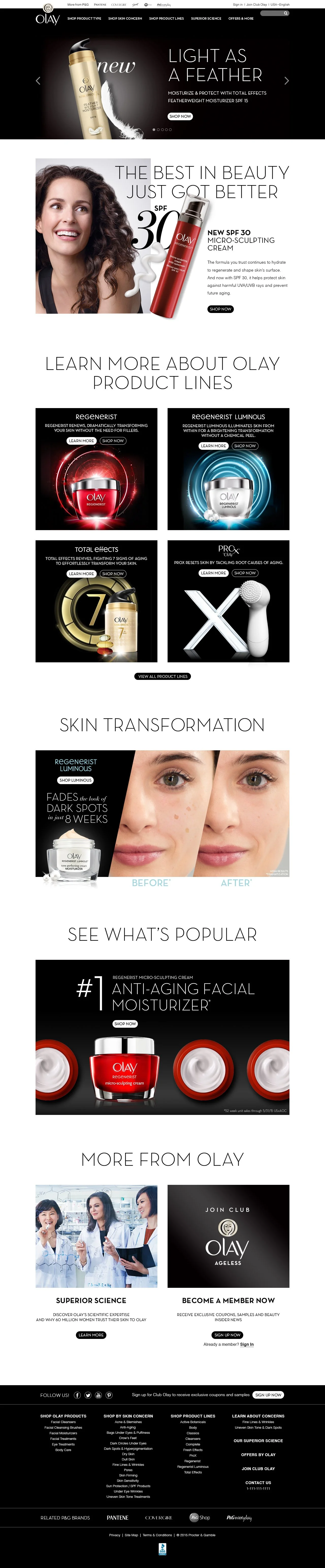 Olay_productwebsite — Spencer Larson