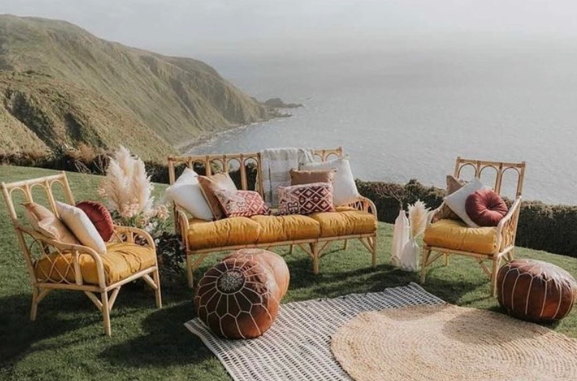 Cane Loungers — Coromandel Weddings