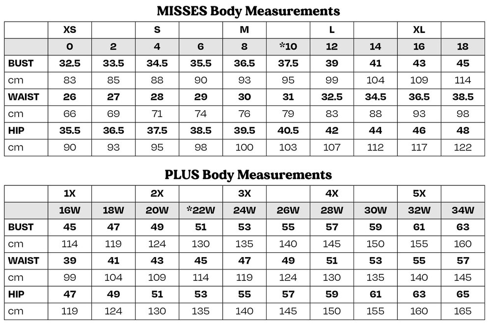 Size Guide — Road Trip Pattern Co.