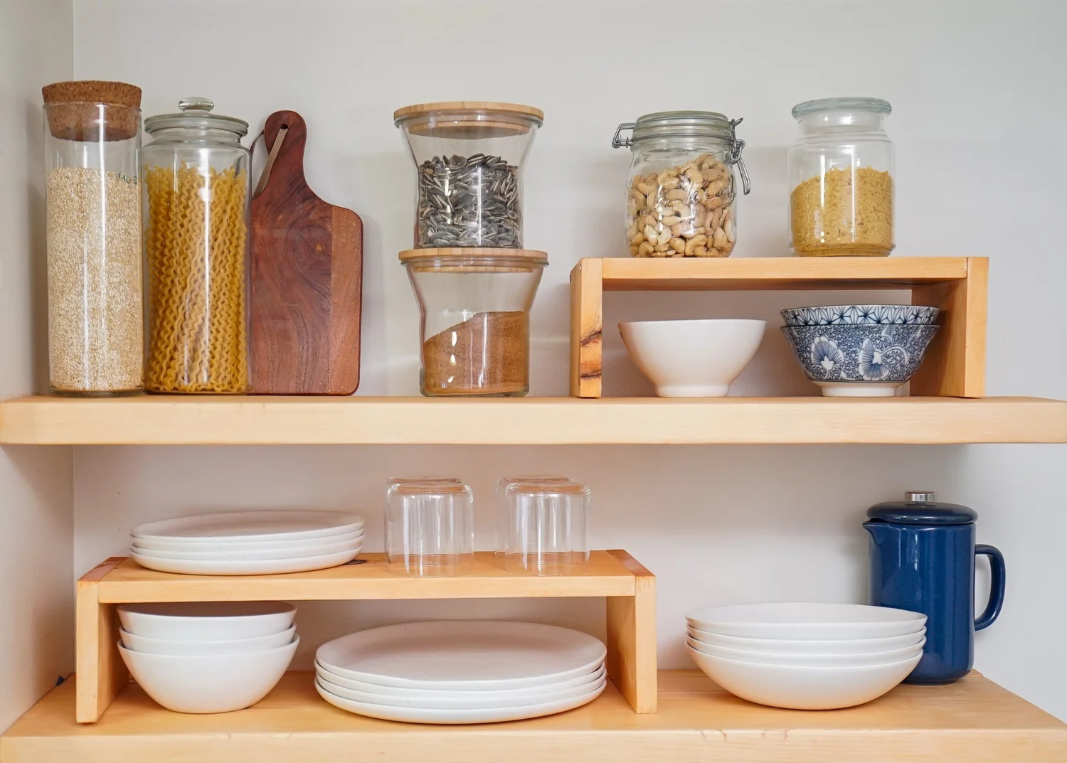 Easy DIY Shelf Riser for Kitchen Storage — The Sorry Girls