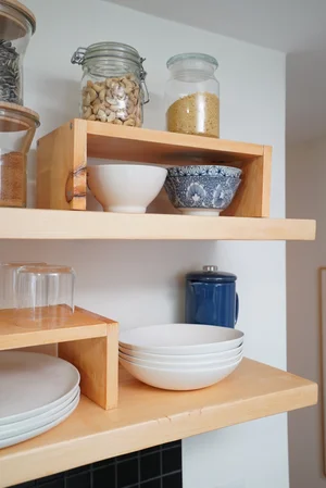 Easy DIY Shelf Riser for Kitchen Storage — The Sorry Girls