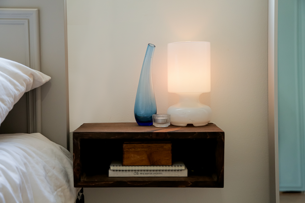 EASY DIY Floating Side Table For Small Rooms — The Sorry Girls