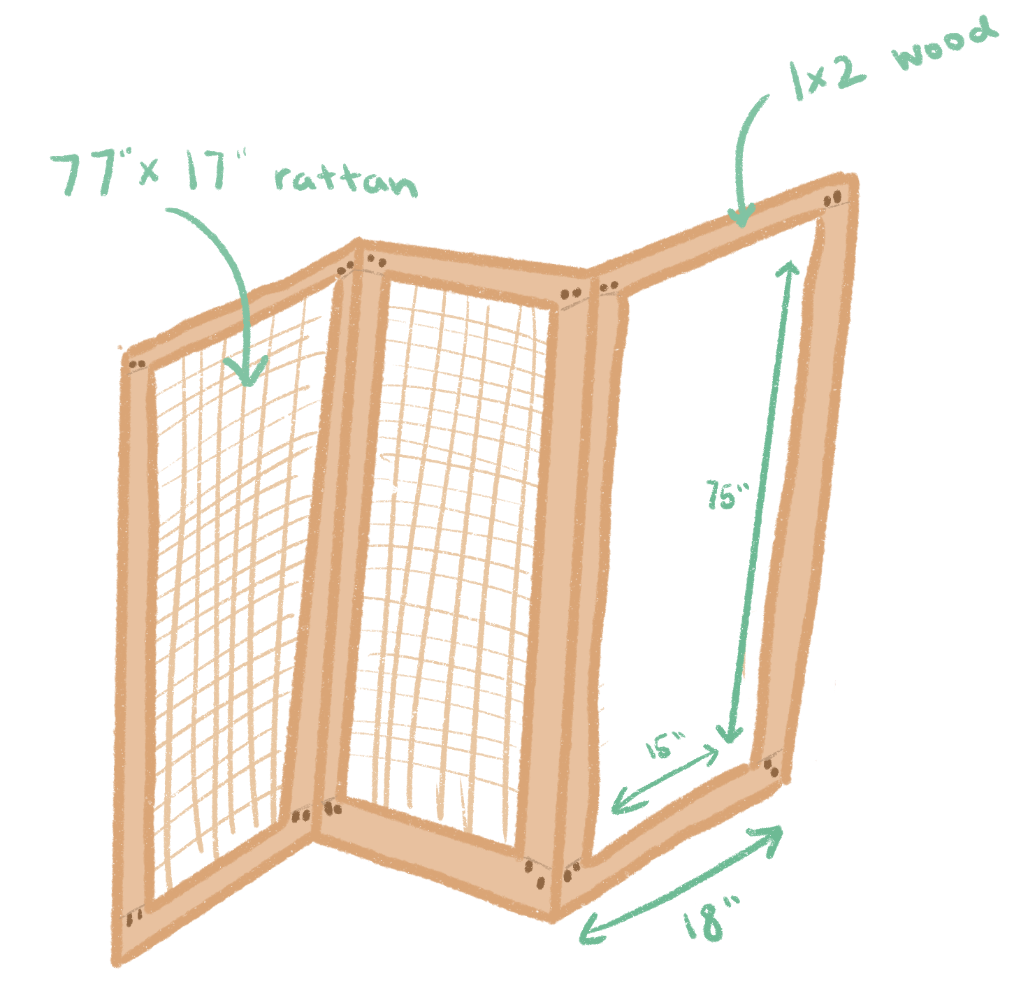 DIY Rattan Partition (step-by-step) — The Sorry Girls