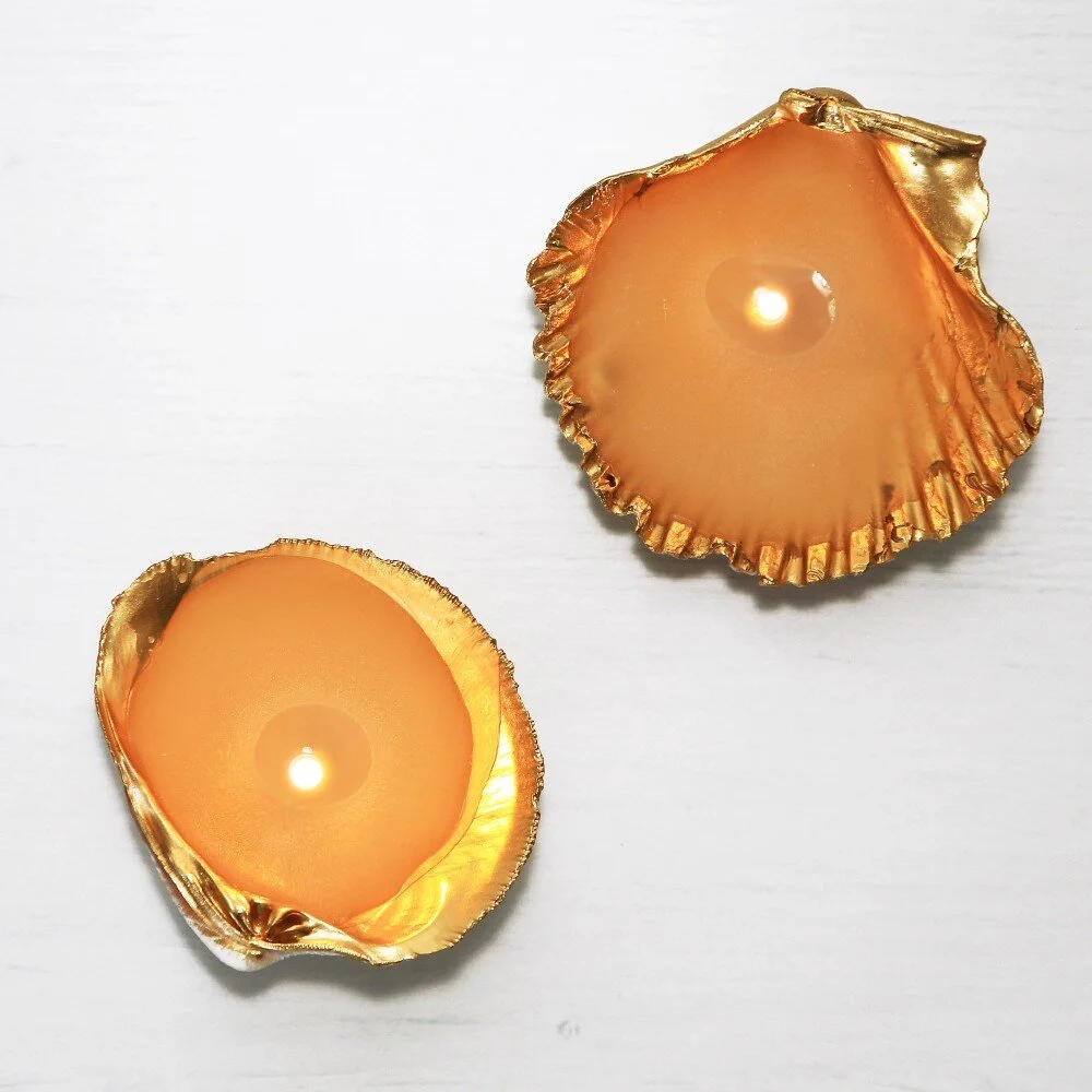 DIY SEA SHELL CANDLES — The Sorry Girls