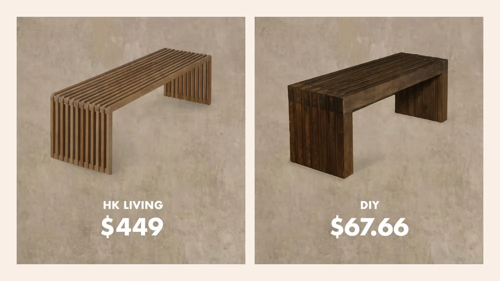 How To Build Slatted Bench: A Beginner Woodworking Project — The Sorry ...