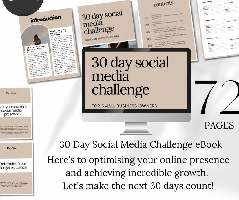 30 Day Social Media Challenge Guide & Workbook — ALL THINGS MOM MARKETING