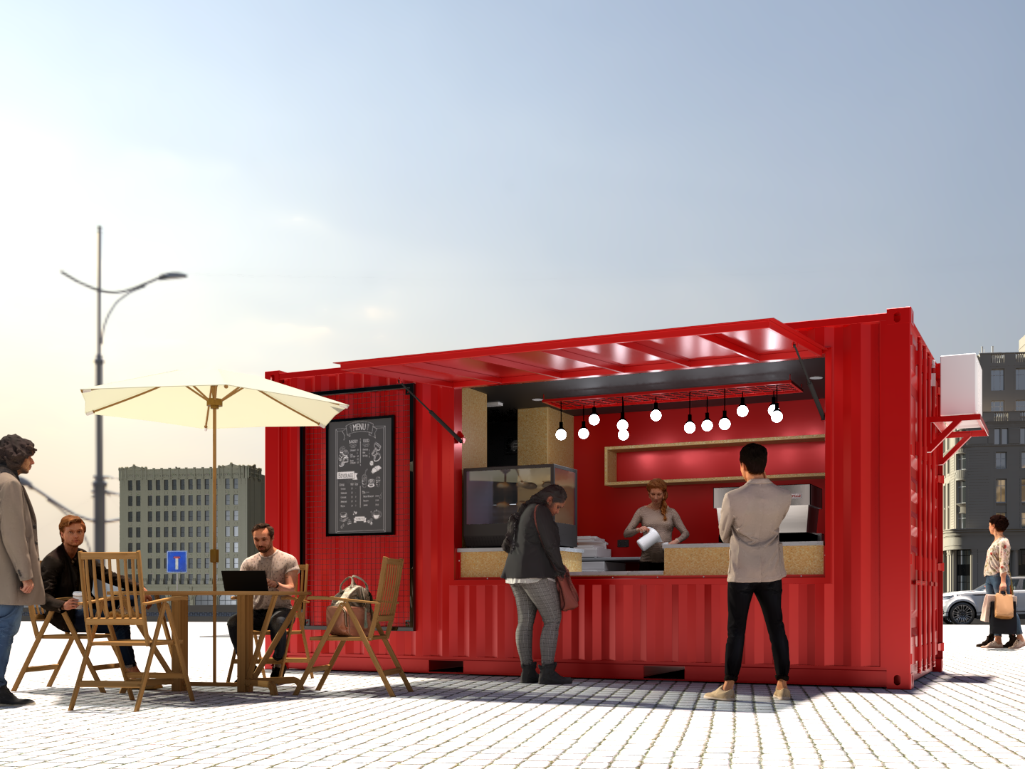 Shipping Container Cafe | Cafe Kiosk | Container Coffee Shop