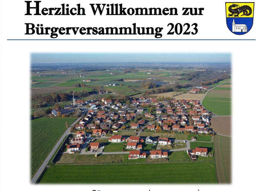 Nachtrag Zur Bürgerversammlung Präsentation Der Bürgermeisterin