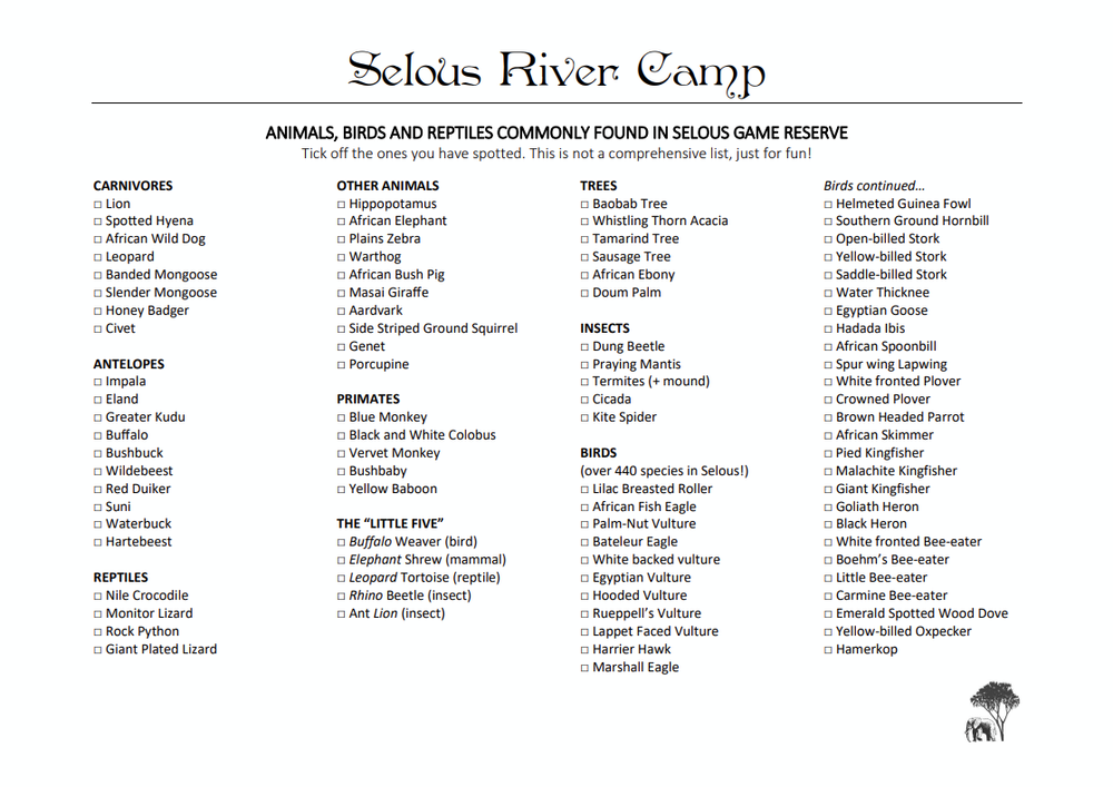 Selous River Camp: Selous Nyerere National Park Safari Wildlife ...