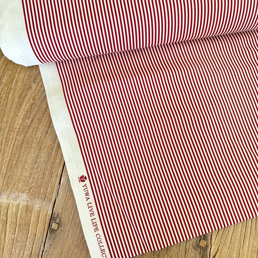 Yuwa Basics Stripe - Red — Mel Storey Patchwork